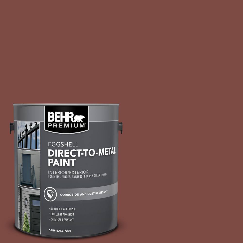 BEHR PREMIUM 1 gal. #PFC-02 Brick Red Eggshell Direct to Metal Interior ...