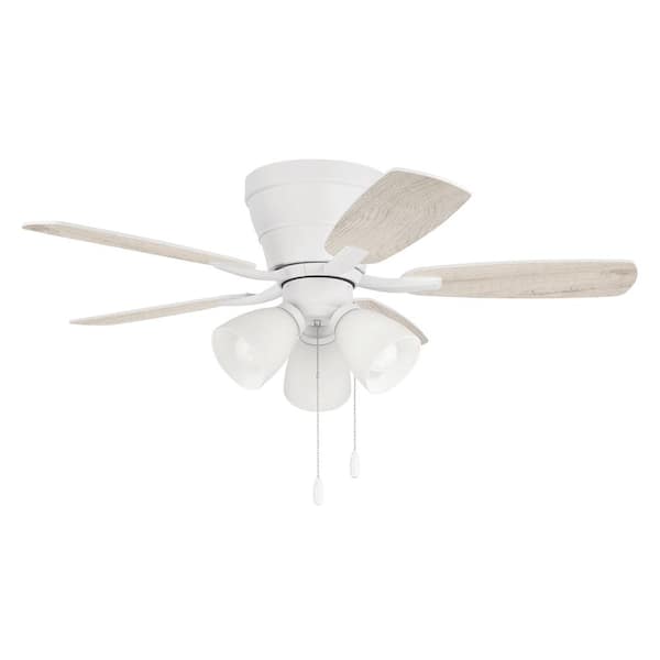 CRAFTMADE Wheeler 3-Light 42 in. Indoor White Finish Ceiling Fan with ...