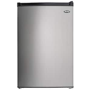 Magic Chef 4.5 cu. ft. Mini Fridge with True Freezer in Stainless Look ...