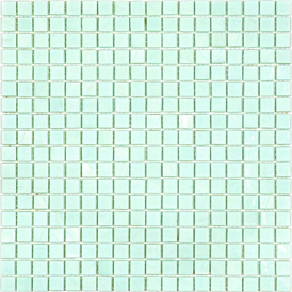 Apollo Tile Skosh 4" x 6" Glossy Light Blue-Green Glass Mosaic Uniform ...