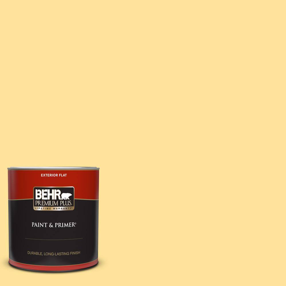 BEHR PREMIUM PLUS 1 qt. #P290-3 Roasted Corn Flat Exterior Paint ...