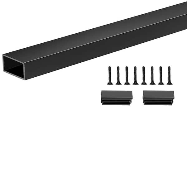 Afoxsos 6'6 Aluminum Rectangular Handrail Black Coastal Outdoor Deck ...
