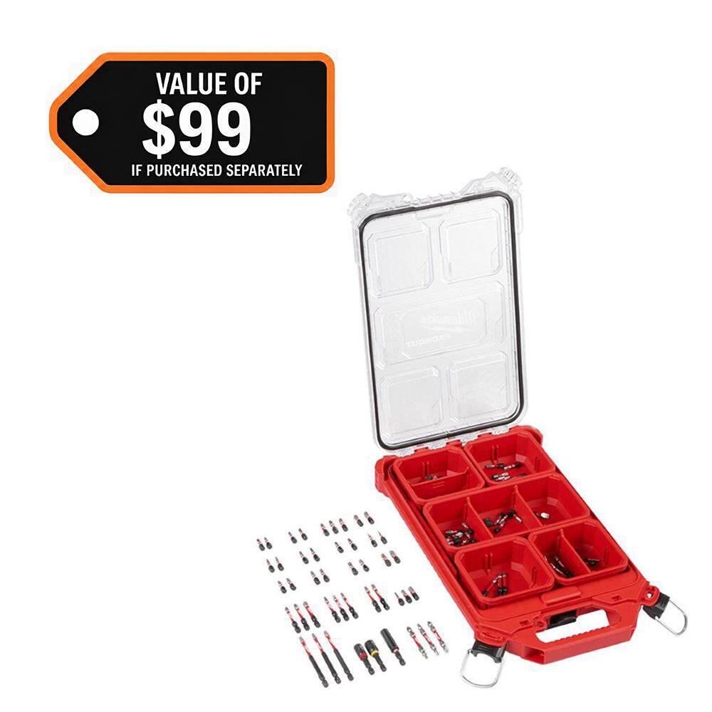 Milwaukee SHOCKWAVE Impact Duty Alloy Steel Driver Bit Set with PACKOUT ...