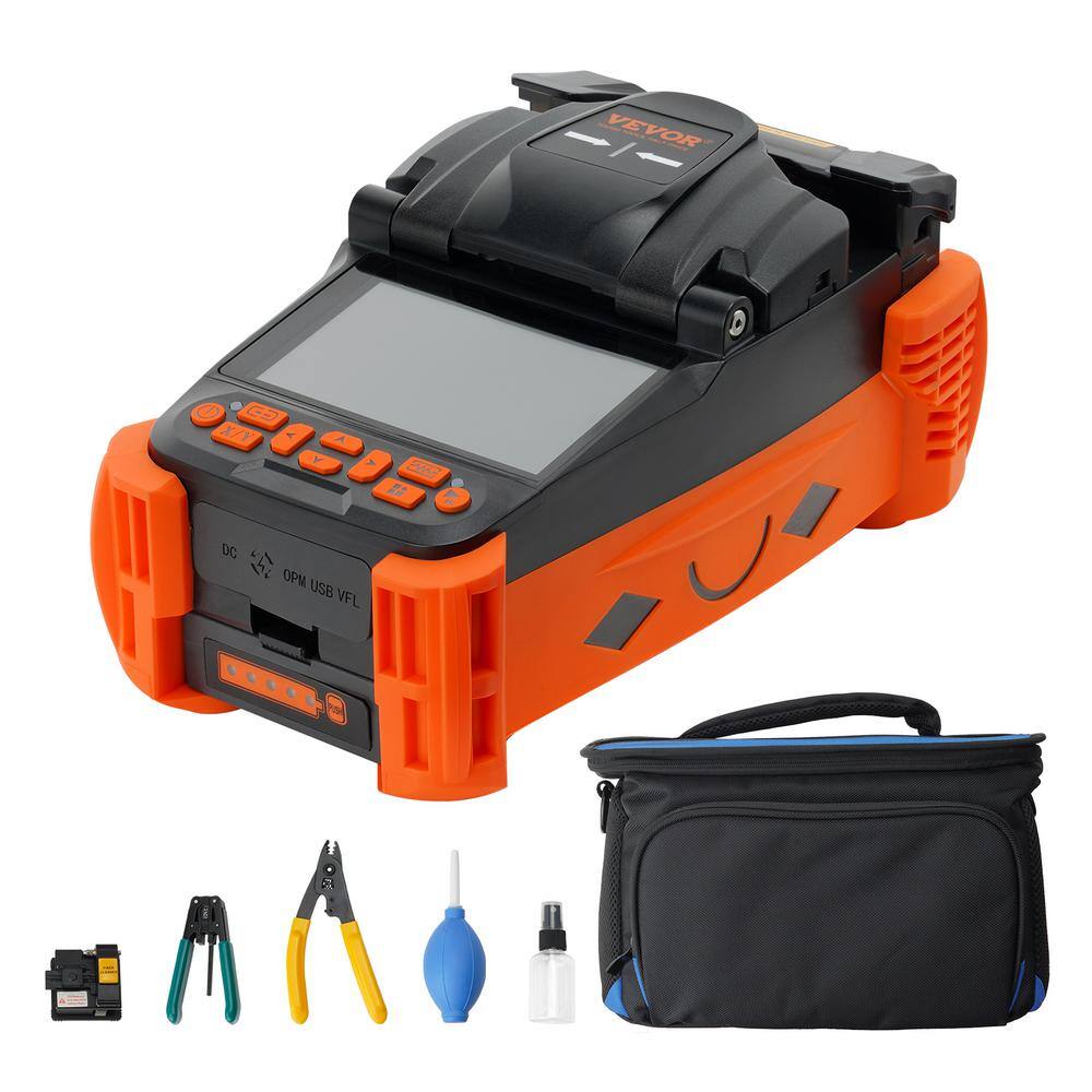 VEVOR Fiber Fusion Splicer 4 Motor Optical Fiber Cleaver Kit Auto Focus ...