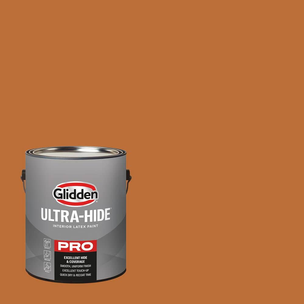 Glidden Ultra-Hide 1 gal. PPG1201-7 Lucky Penny Satin Interior Paint ...
