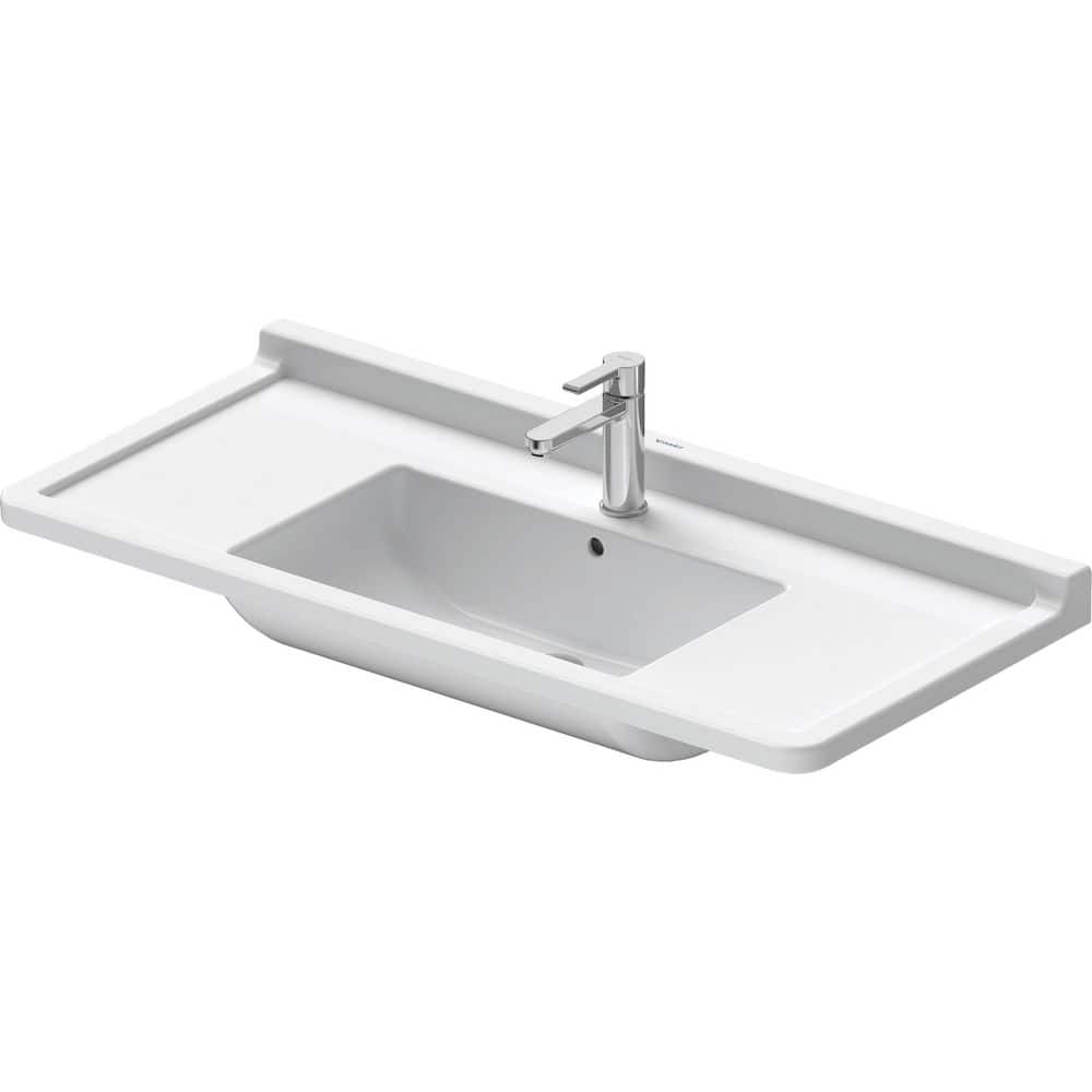 Duravit 19.13 in. W x 41.38 in. D Ceramic Vanity Top in White ...