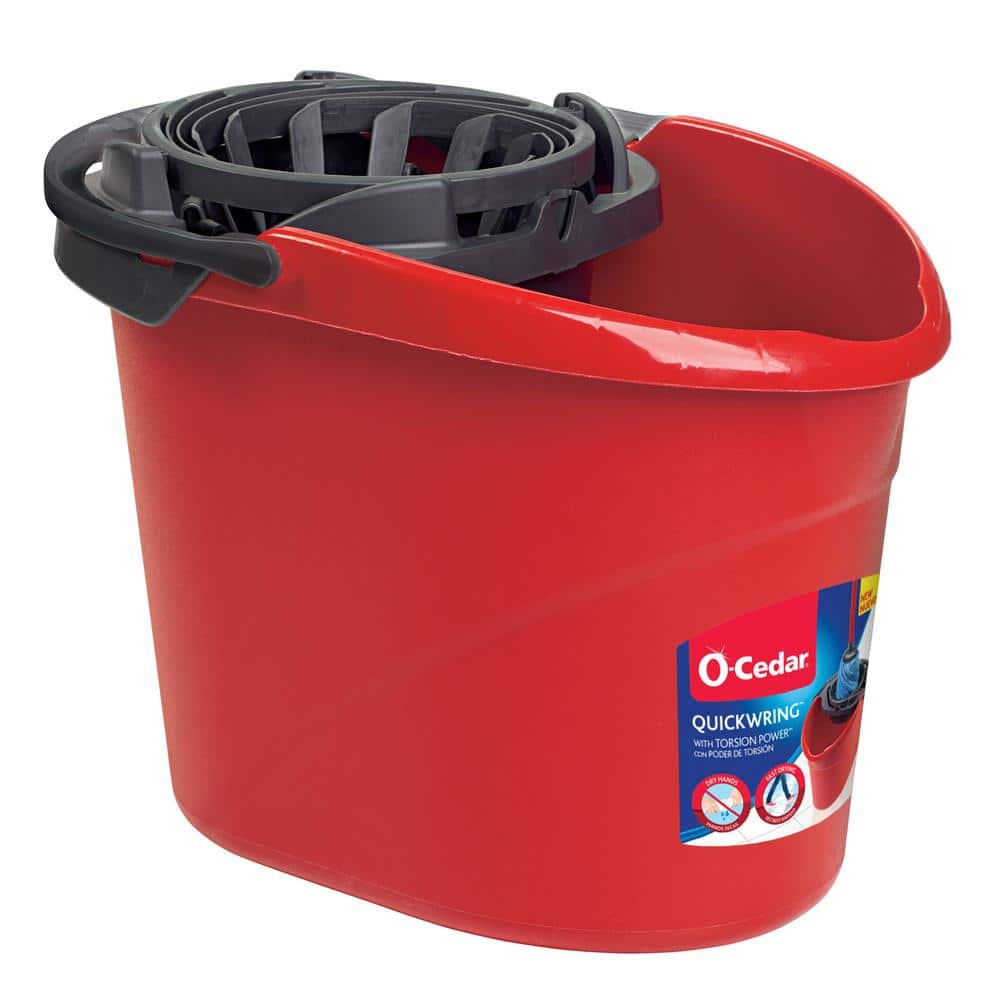 O-Cedar Quick Wring Mop Bucket with Torsion Wringer - 2.5 Gal. 164196 ...