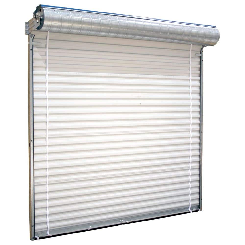 Clopay Roll-Up 9 ft. x 8 ft. Non-Insulated Glossy White Garage Door ...