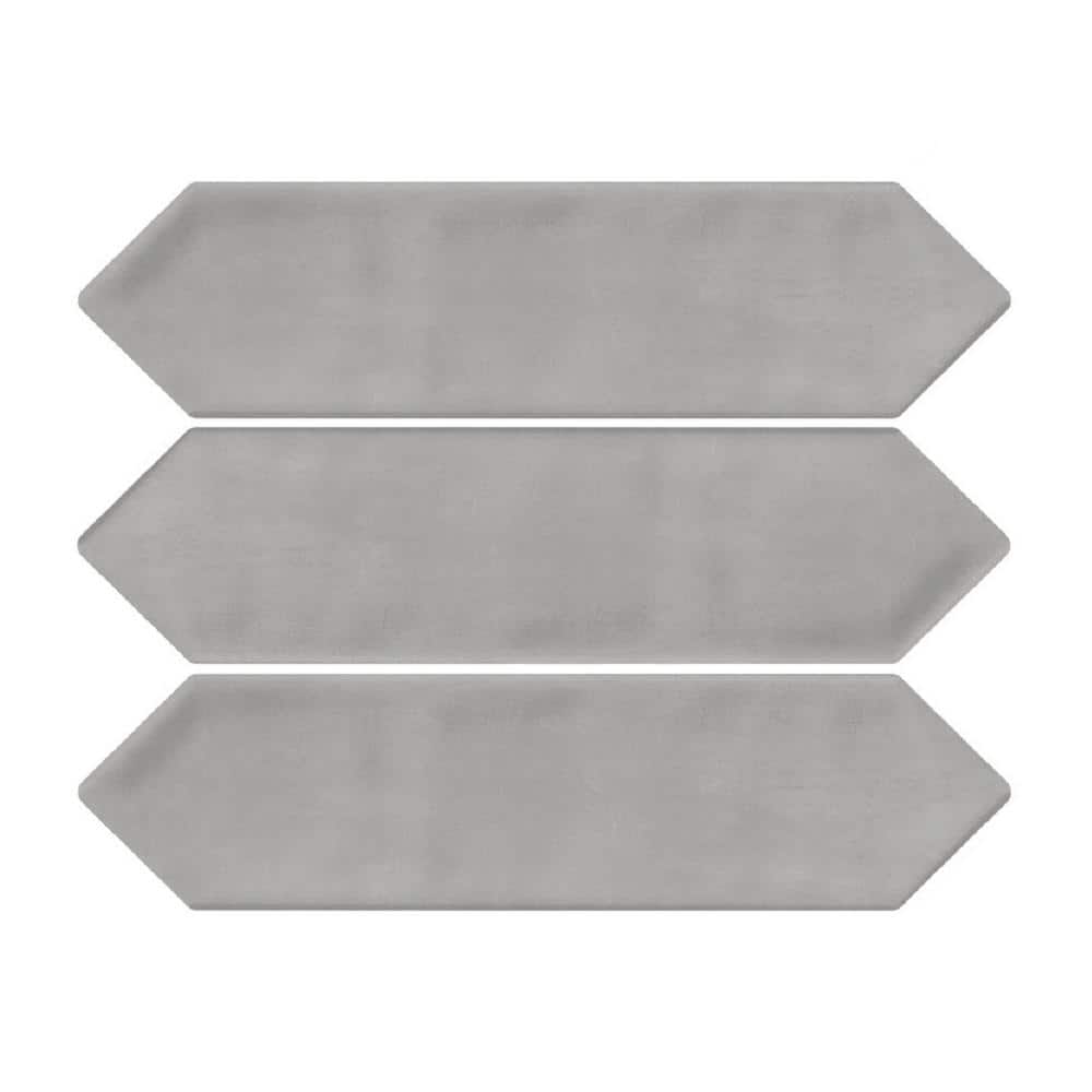 Giorbello Glossy Ceramic Picket Hexagon Subway 3 in. x 12 in. x 10 mm ...