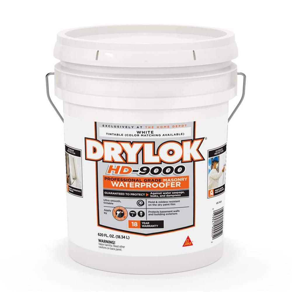DRYLOK HD-9000 Professional 5 gal. White Flat Latex Interior/Exterior ...