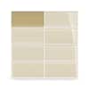 Bodesi Cupatea Glass Tile for Kitchen Backsplash and Showers - 3 in. x ...