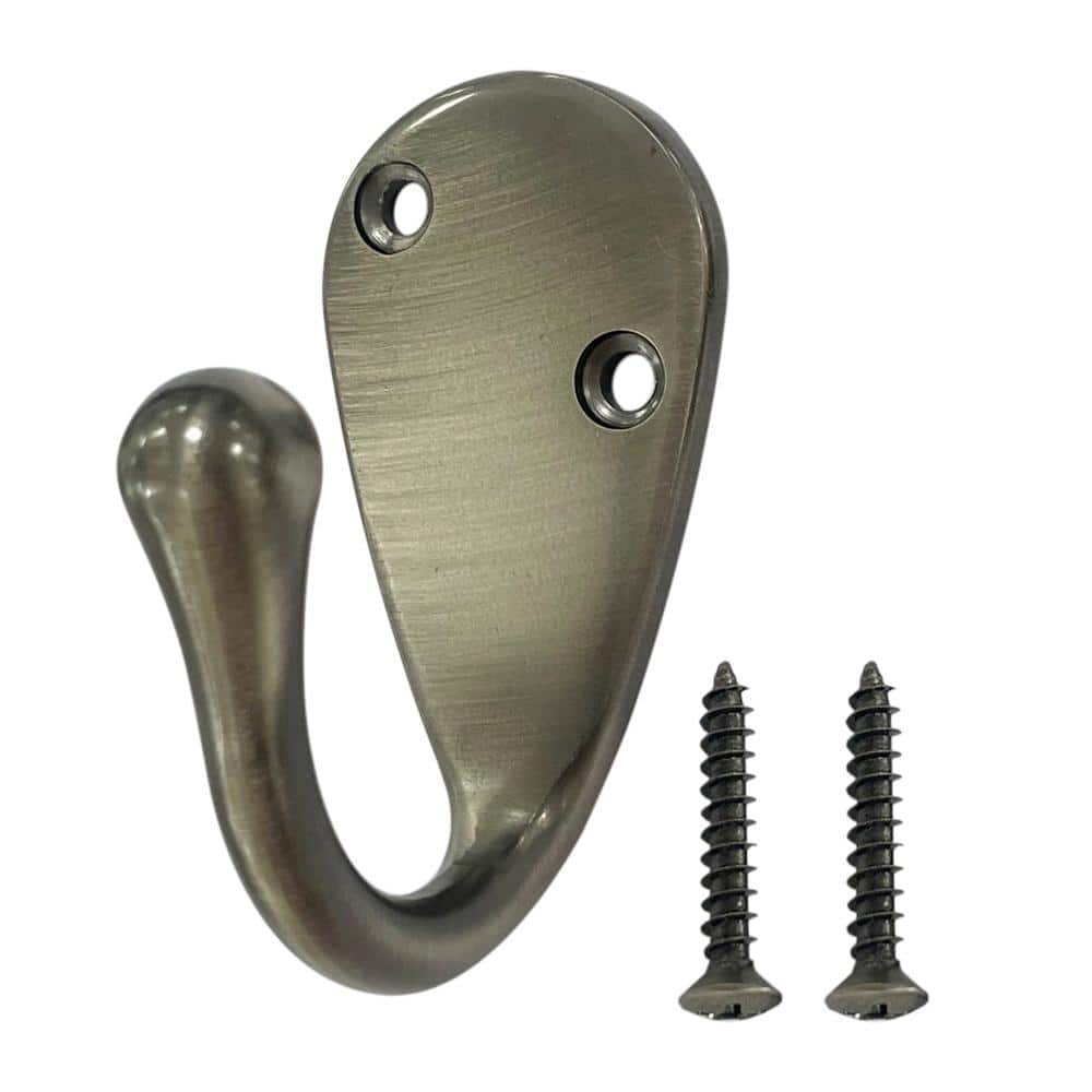 Everbilt J-Hook Robe/Towel Hook Single Hook in Slate 33515 - The Home Depot