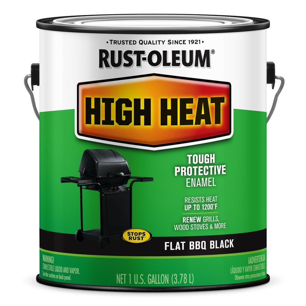 Rust-Oleum Specialty 1 Gal. High Heat Flat Bar-B-Que Black Enamel ...