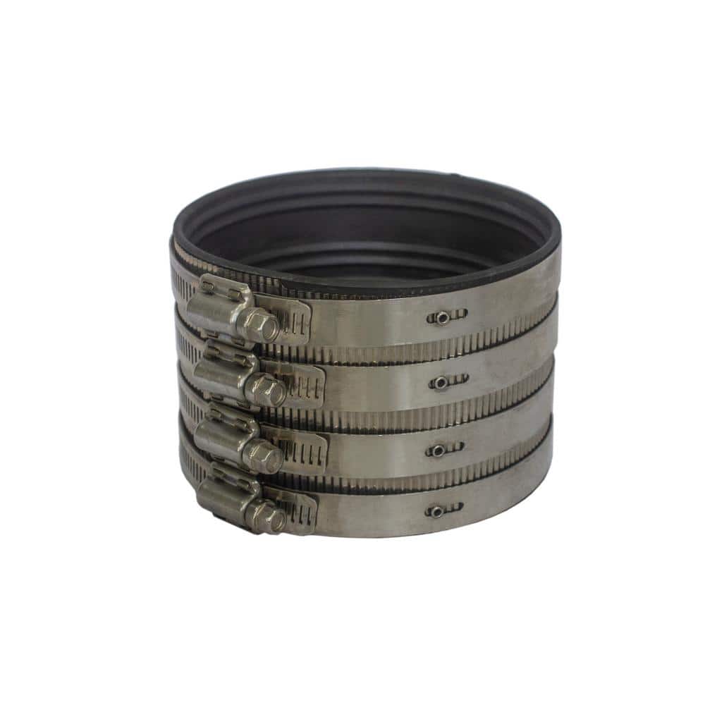 ECO FLO 4 in. No Hub DWV Flexible PVC Coupling NHHD-44 - The Home Depot