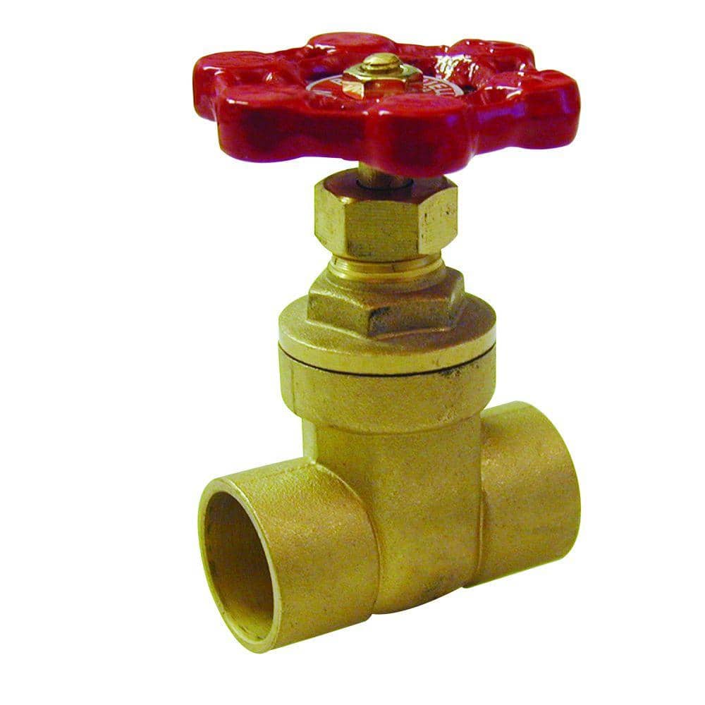 Everbilt 1/2 in. Brass C x C Compact-Pattern Gate Valve 100-453NL - The ...
