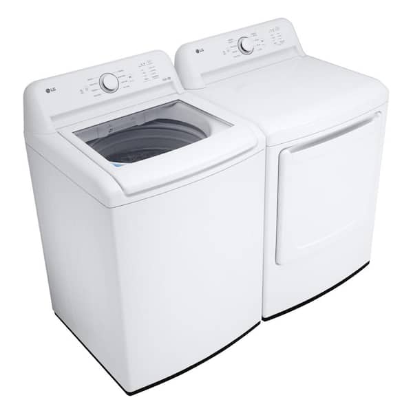 LG 7.3 Cu.Ft. Vented Electric Dryer in White with Sensor Dry Technology ...