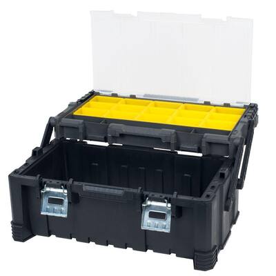 Stalwart 22.5 in. Rolling Stacking Portable Metal Trolley Tool Box ...