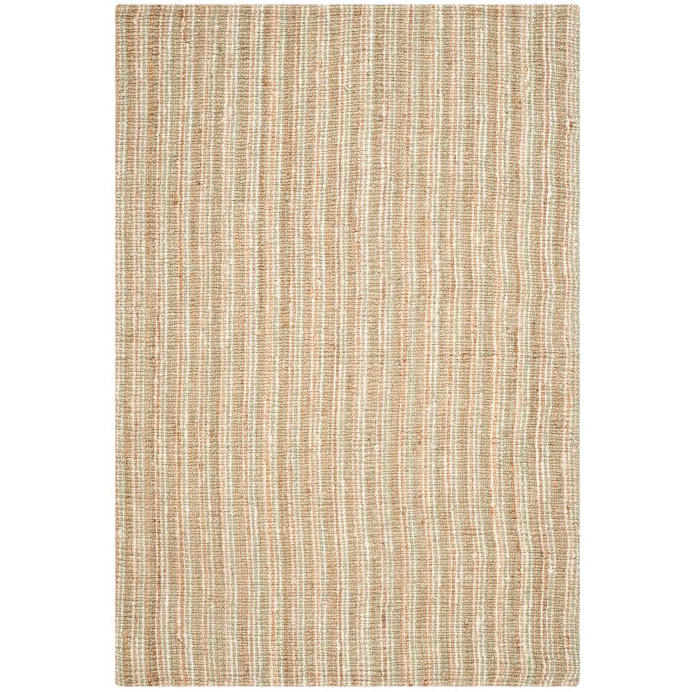 SAFAVIEH Natural Fiber Sage/Beige 6 ft. x 9 ft. Solid Area Rug NF447S-6 ...