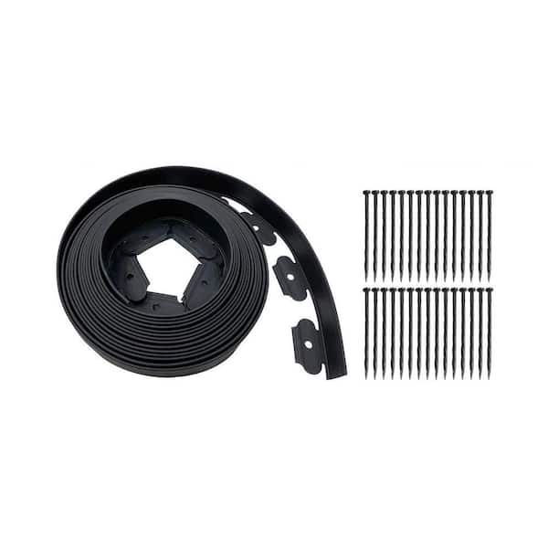 Justincity 393.6L x 4H x 1 in. ft. Rubber Flexible No Dig Garden Lawn ...