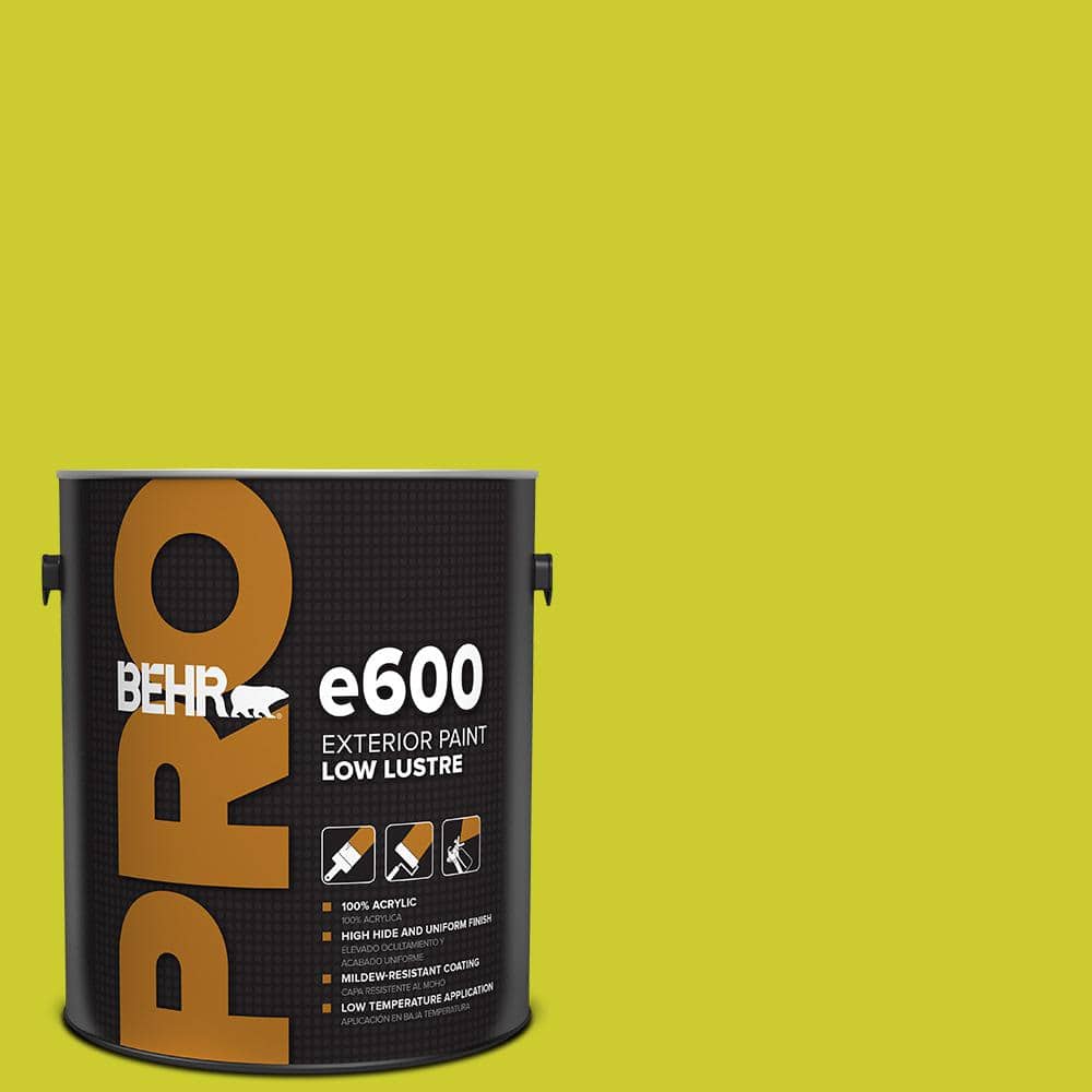 BEHR PRO 1 gal. #S-G-400 Lime Pop Low Luster Exterior Paint PR62301 ...