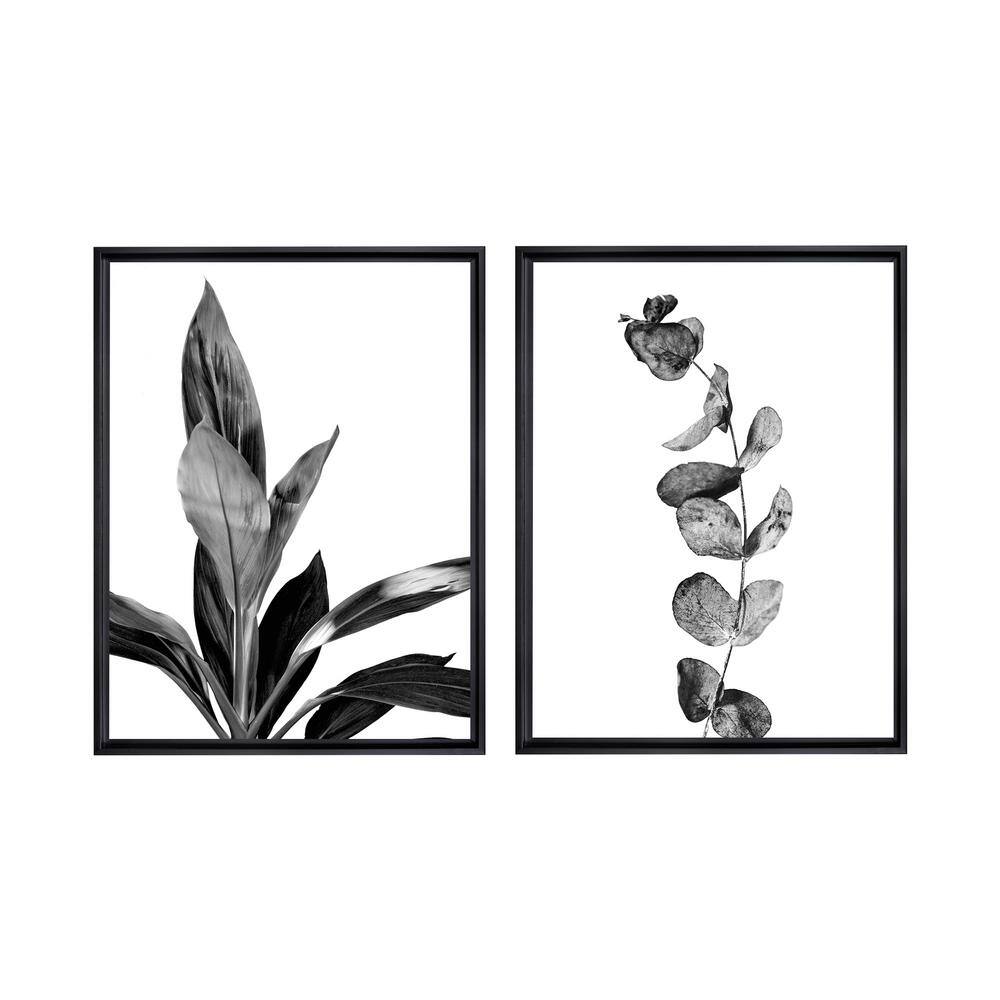Stratton Home Decor Botanical Leaves Framed Canvas Wall Art - 24 in. x ...
