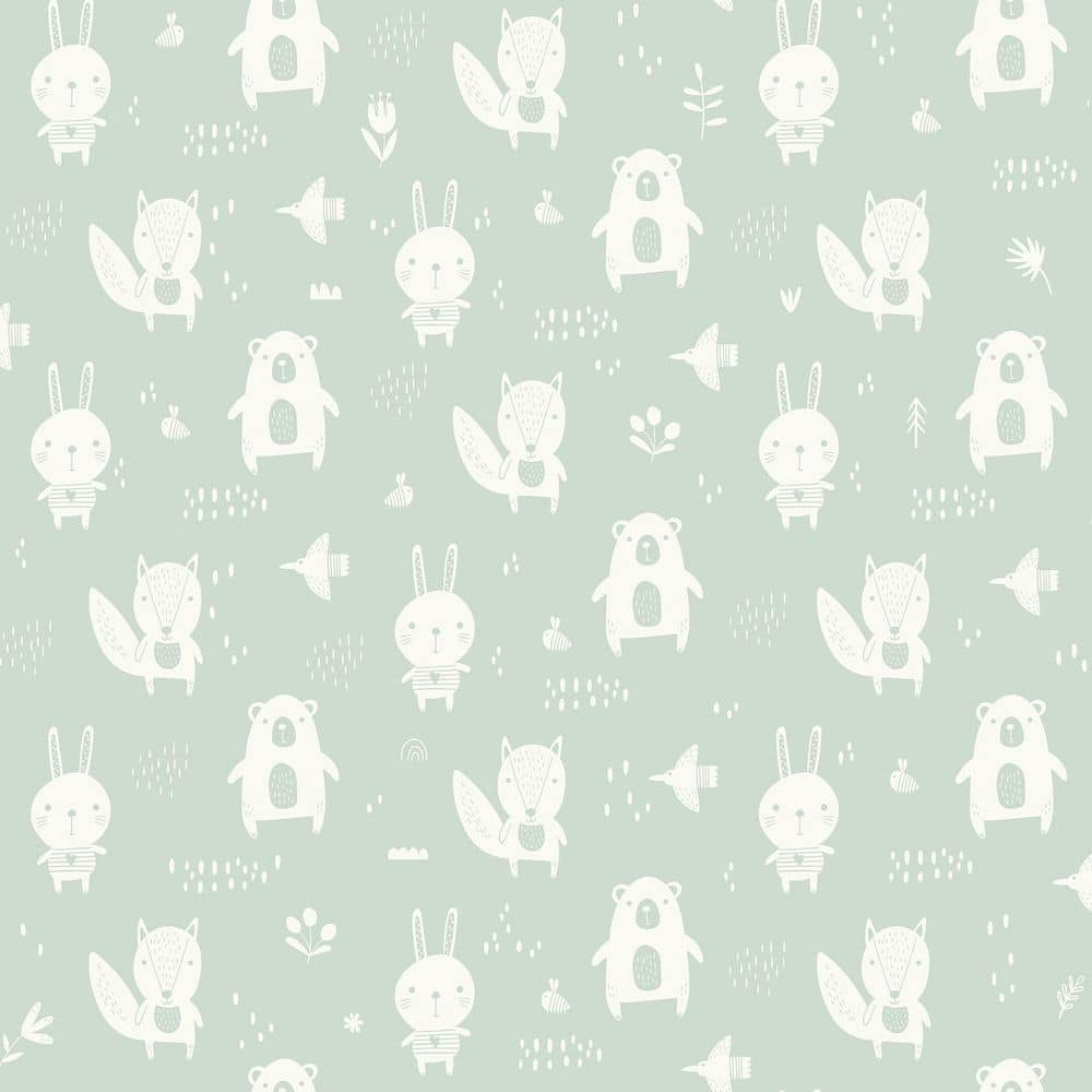 Chesapeake Green Bitsy Woodland Matte Paper Non-Pasted Wallpaper Roll ...