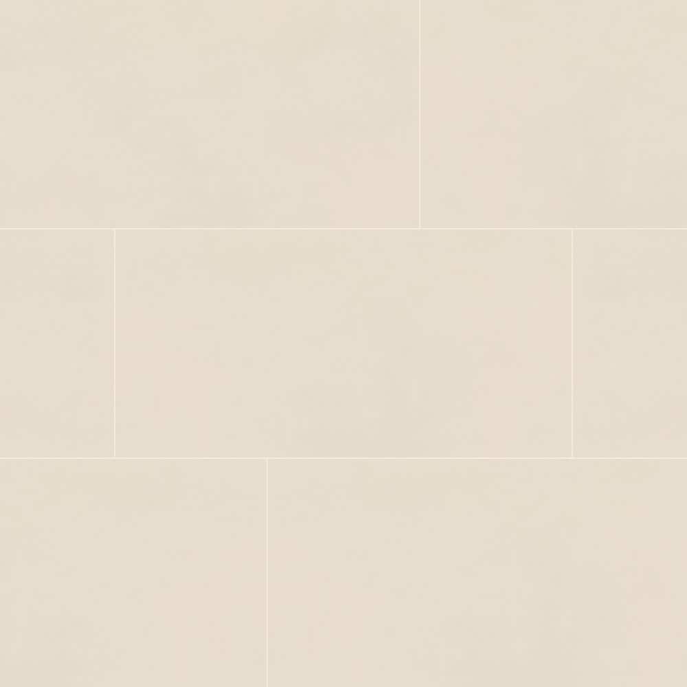 Daltile Cohesion White 24 in. x 48 in. Color Body Porcelain Floor and ...