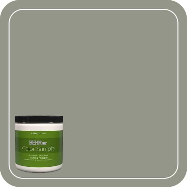 BEHR PREMIUM PLUS 8 oz. #ECC-36-1 Shady Willow Semi-Gloss Interior ...