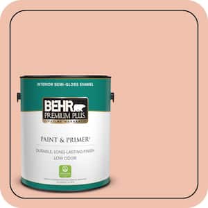 BEHR PREMIUM PLUS 8 oz. #M180-3 Flamingo Feather Flat Interior/Exterior ...