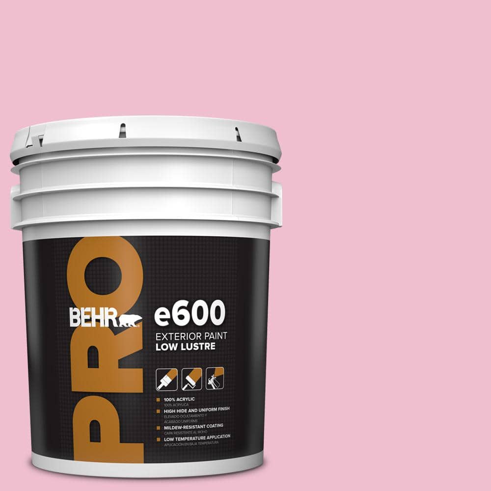 BEHR PRO 5 gal. #100B-4 Pink Chintz Low Luster Exterior Paint PR62005 ...