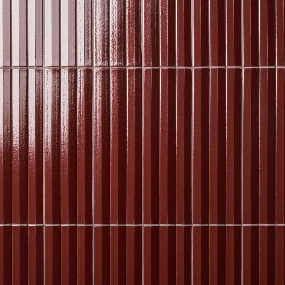 Reviews for Ivy Hill Tile Apex Ruby Red 4.92 in. x 15.74 in. 3D ...