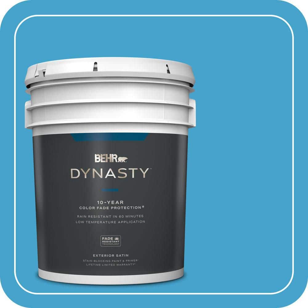 BEHR DYNASTY 5 gal. #540B-6 Sea Ridge Satin Enamel Exterior Stain ...