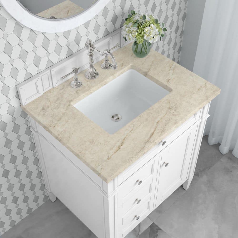 James Martin Vanities Brittany 30.0 in. Single Bath Vanity in Bright ...