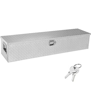 VEVOR Top Mount Truck Tool Box in Aluminum Bar Tread 48 in. with Lock 2 ...