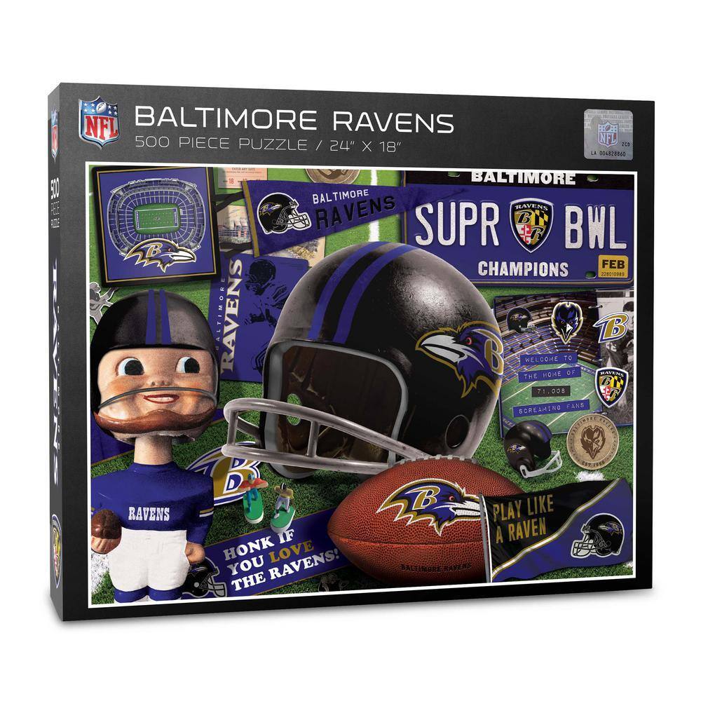YouTheFan NFL Baltimore Ravens Retro Series Puzzle (500-Pieces) 0951230 ...