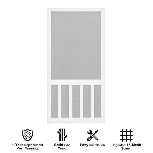 ARK DESIGN 36 in. x 80 in. Universal Primed White Pine Wood Vertical ...