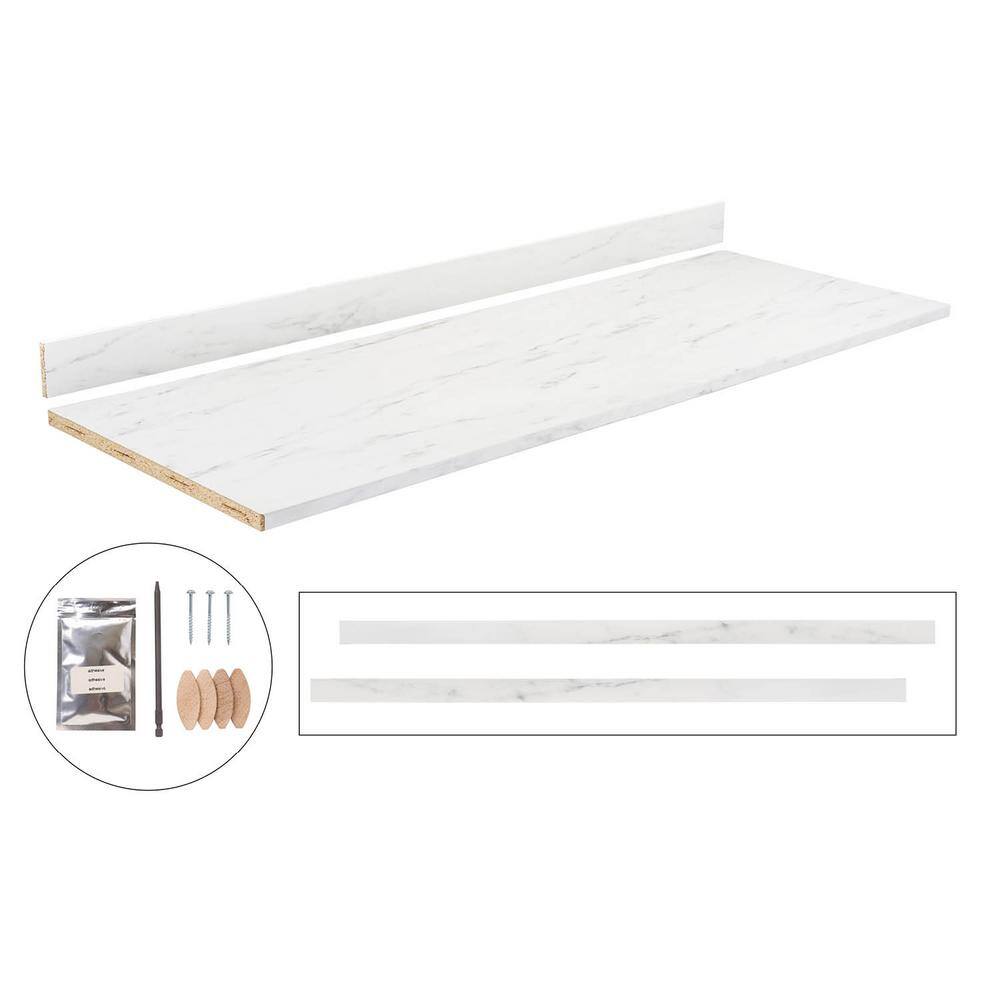 Reviews for VT INDUSTRIES 8 ft. White Laminate Countertop Kit with Left ...