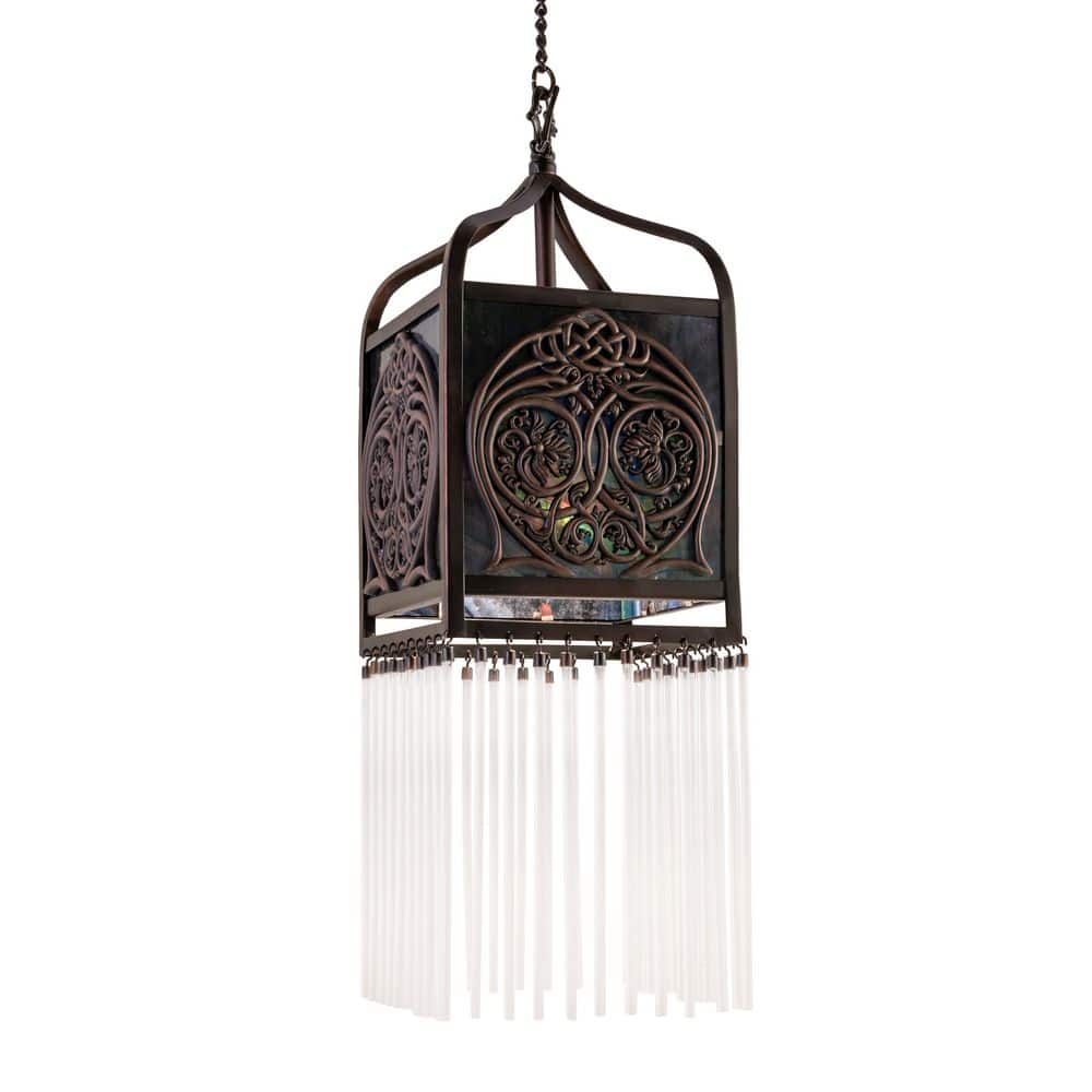 MEYDA Celtic Knot 60 Watt 1 Light Mahogany Bronze Single Mini Pendant ...