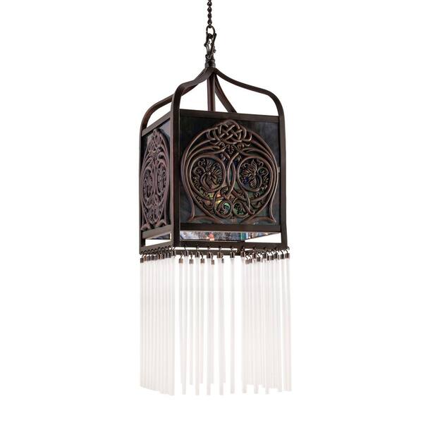 MEYDA Celtic Knot 60 Watt 1 Light Mahogany Bronze Single Mini Pendant ...