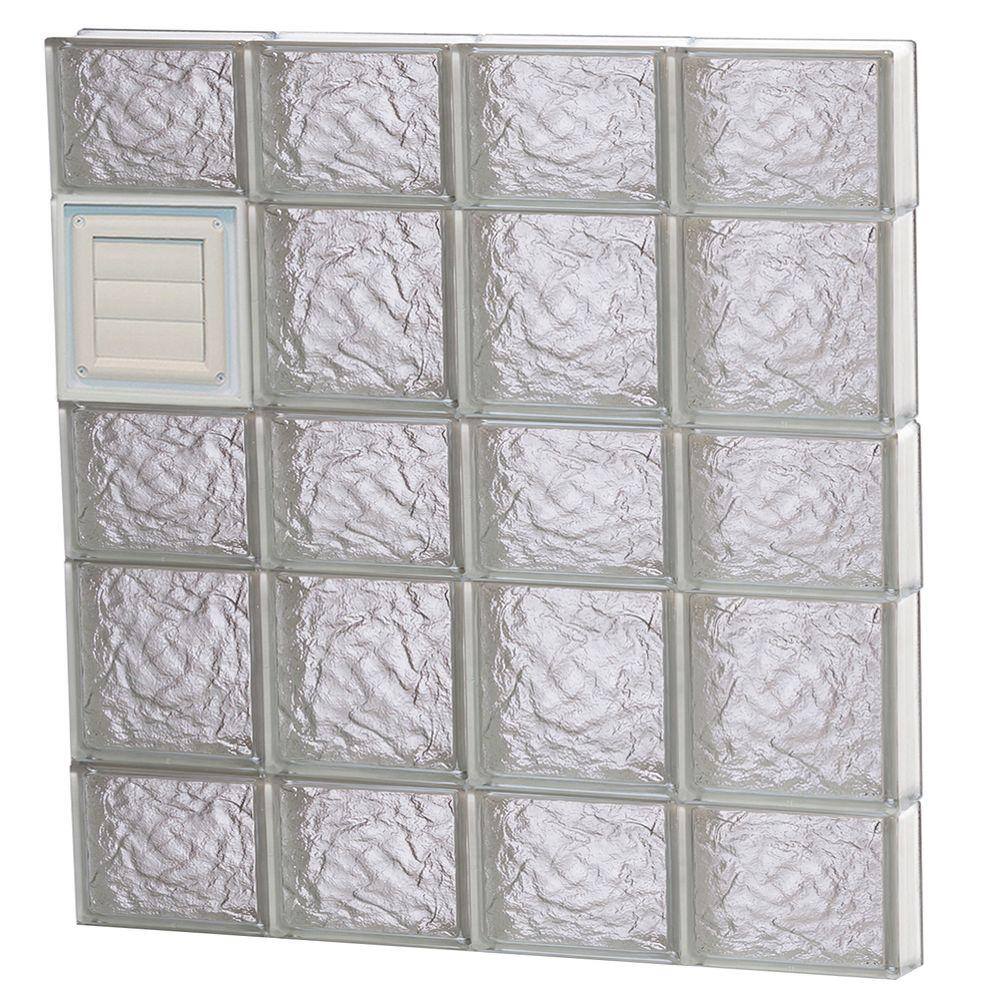 Clearly Secure 31 in. x 32.75 in. x 3.125 in. Frameless Ice Pattern ...