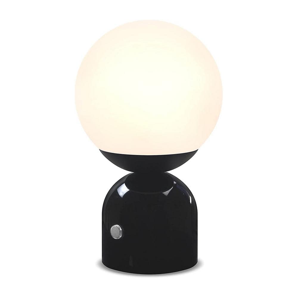 Brightech Mila 9.85 in. Classic Black Mid-Century Modern Integrated LED ...