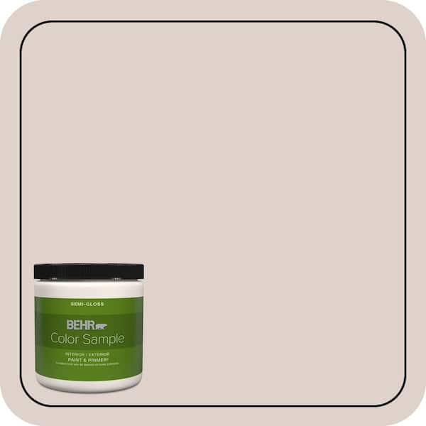 BEHR PREMIUM PLUS 8 oz. #N150-1 Mocha Ice Semi-Gloss Interior/Exterior ...