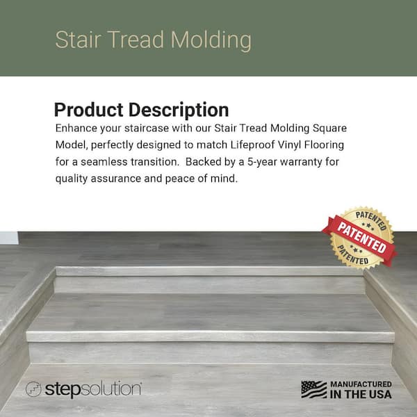 STEPSOLUTION Palenque Park Stair Tread Molding Square-Exact Match for Home Decorators Floor, 2 ...