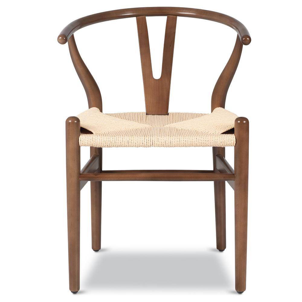 Poly and Bark Weave Walnut Chair EM-109-WAL - The Home Depot