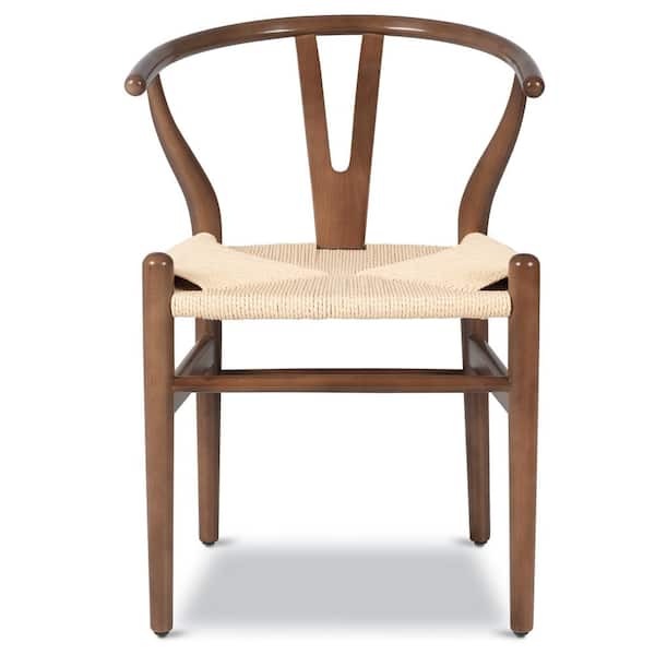 Poly and Bark Weave Walnut Chair EM-109-WAL - The Home Depot