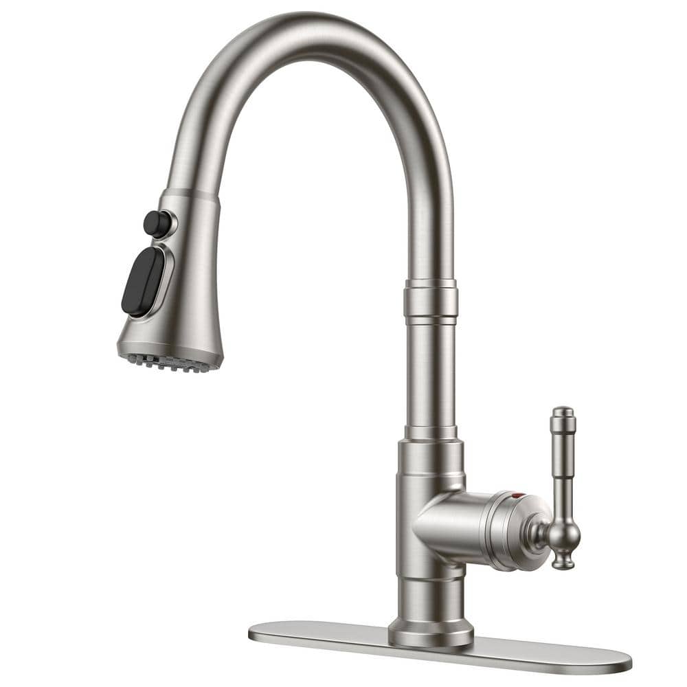 androme Single Handle Pull Down Sprayer Kitchen Faucet High Arc Spout ...