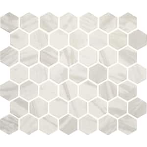 Daltile Marble Attache Lavish Diamond Carrara 12 in. x 12 in. Glazed ...