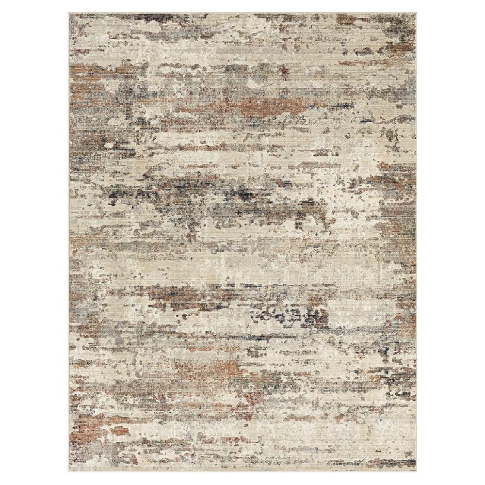 KALATY Petra Multi-Colored 9 ft. 6 in. x 13 ft. Sandstone Rust Area Rug ...