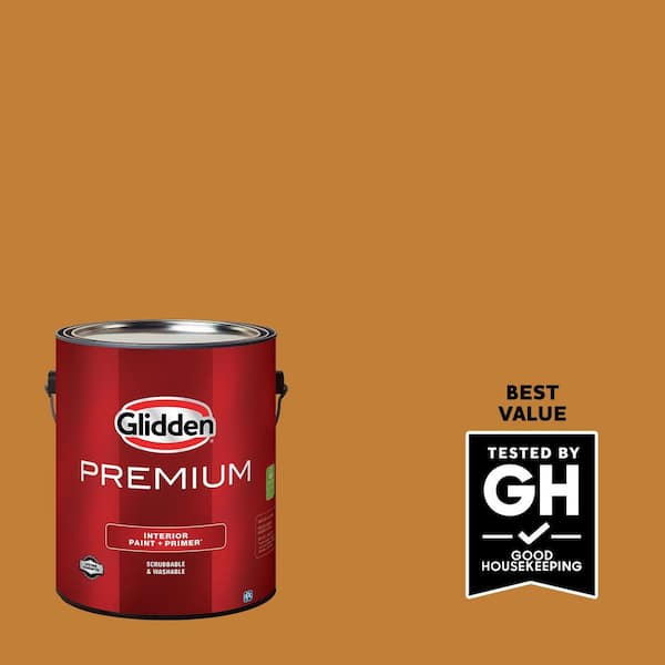 Glidden Premium 1 gal. PPG1202-7 Ginger Beer Flat Interior Latex Paint ...