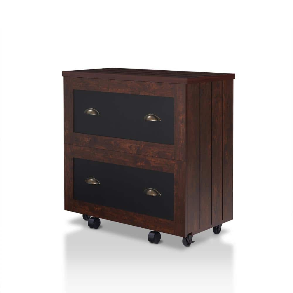 Gaula Vintage Walnut File Cabinet with Caster Wheels Nepal | Ubuy